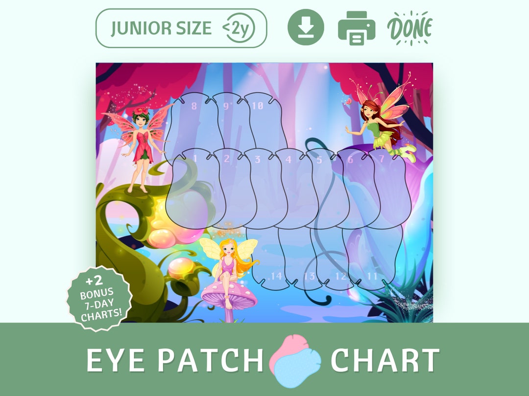 Eye Patch Reward Chart Eye Patch Chart Amblyopia Eye Patch Poster Kids ...