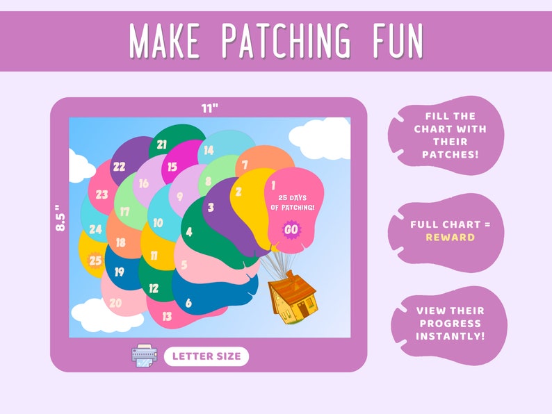 Eye Patch Chart Eye Patch Reward Chart for Kids Lazy Eye - Etsy