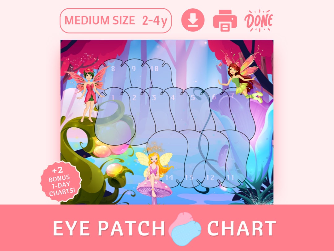 Eye Patch Reward Chart Eye Patch Chart Amblyopia Eye Patch Poster Kids ...