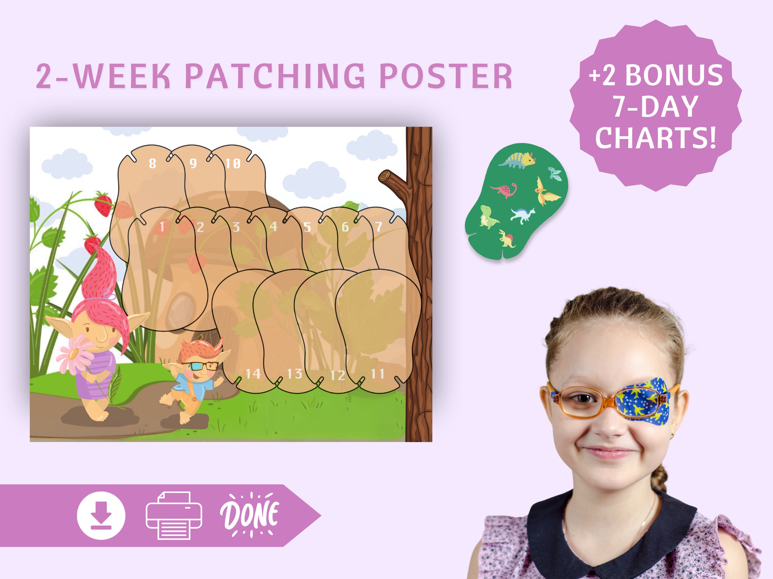 Eye Patch Amblyopia Reward Chart Kids Lazy Eye Patch Strabismus ...