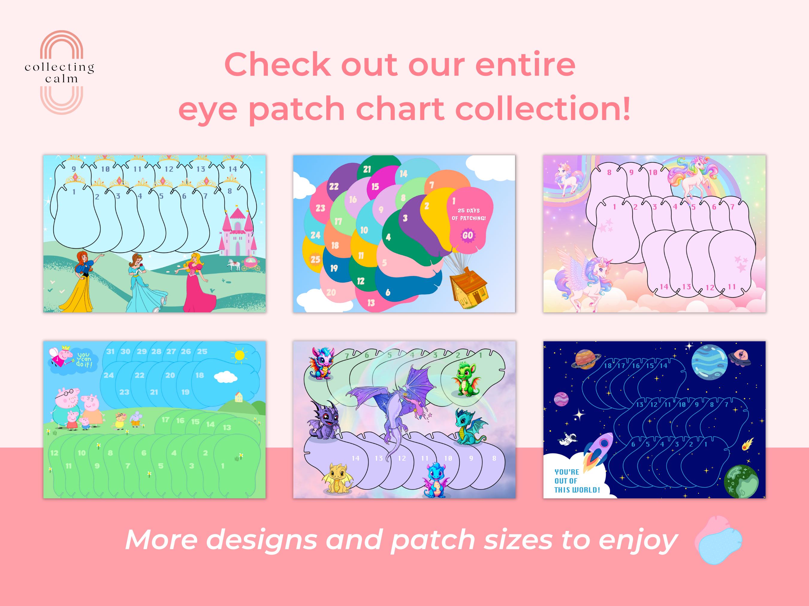 Eye Patch Reward Chart Eye Patch Chart Amblyopia Eye Patch Poster Kids ...