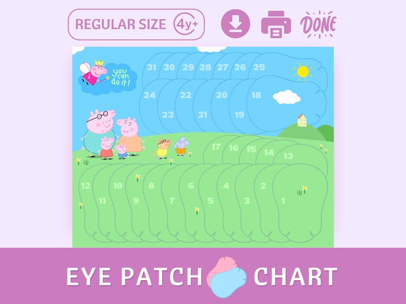 Eye Patch Amblyopia Reward Chart Kids Lazy Eye Patch Strabismus ...