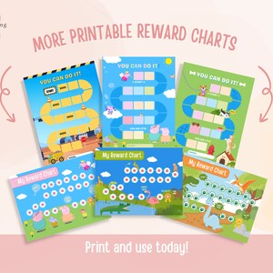 Reward Chart Printable Behavior Sticker Chart Kids Reward System Good ...