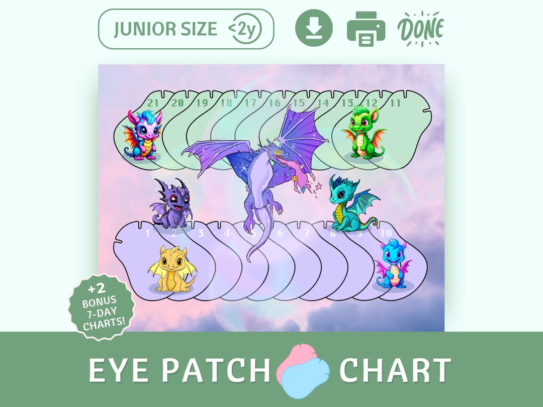 Eye Patch Reward Chart Eye Patch Chart Amblyopia Eye Patch Poster Kids ...