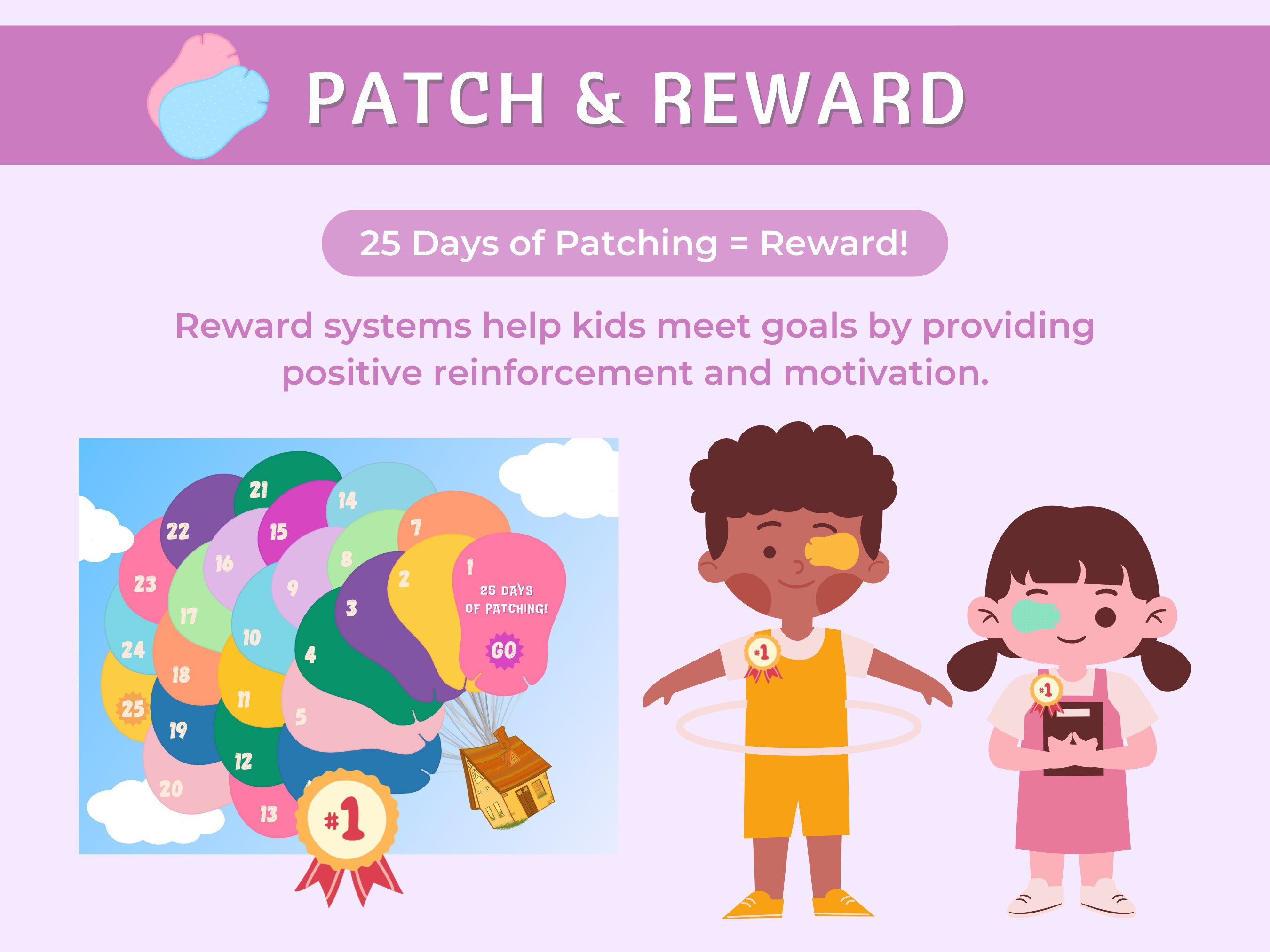 Eye Patch Chart Eye Patch Reward Chart for Kids Lazy Eye Treatment ...