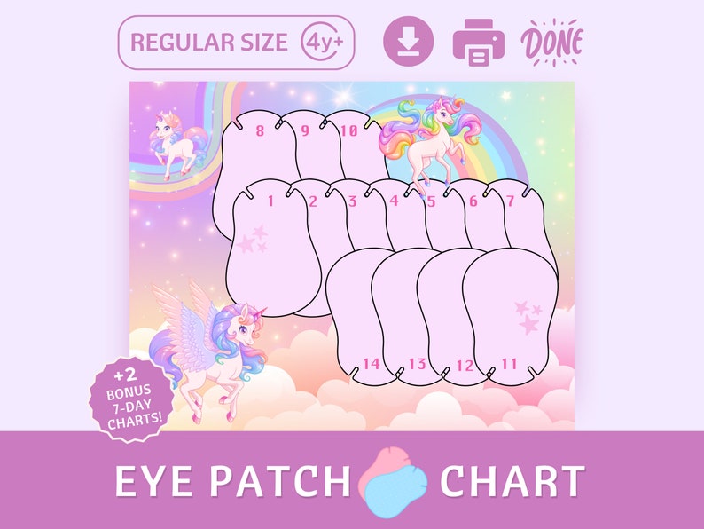 Eye Patch Amblyopia Reward Chart Kids Lazy Eye Patch Strabismus ...