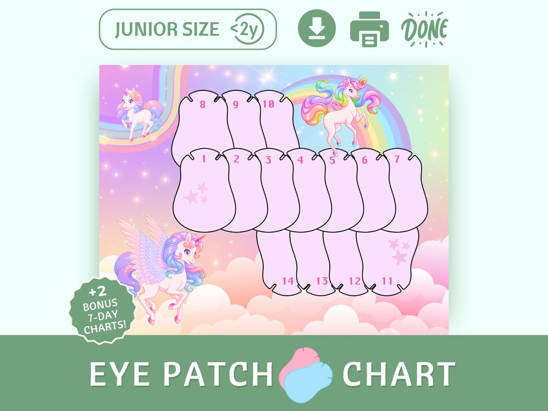 Eye Patch Reward Chart Eye Patch Chart Amblyopia Eye Patch Poster Kids ...