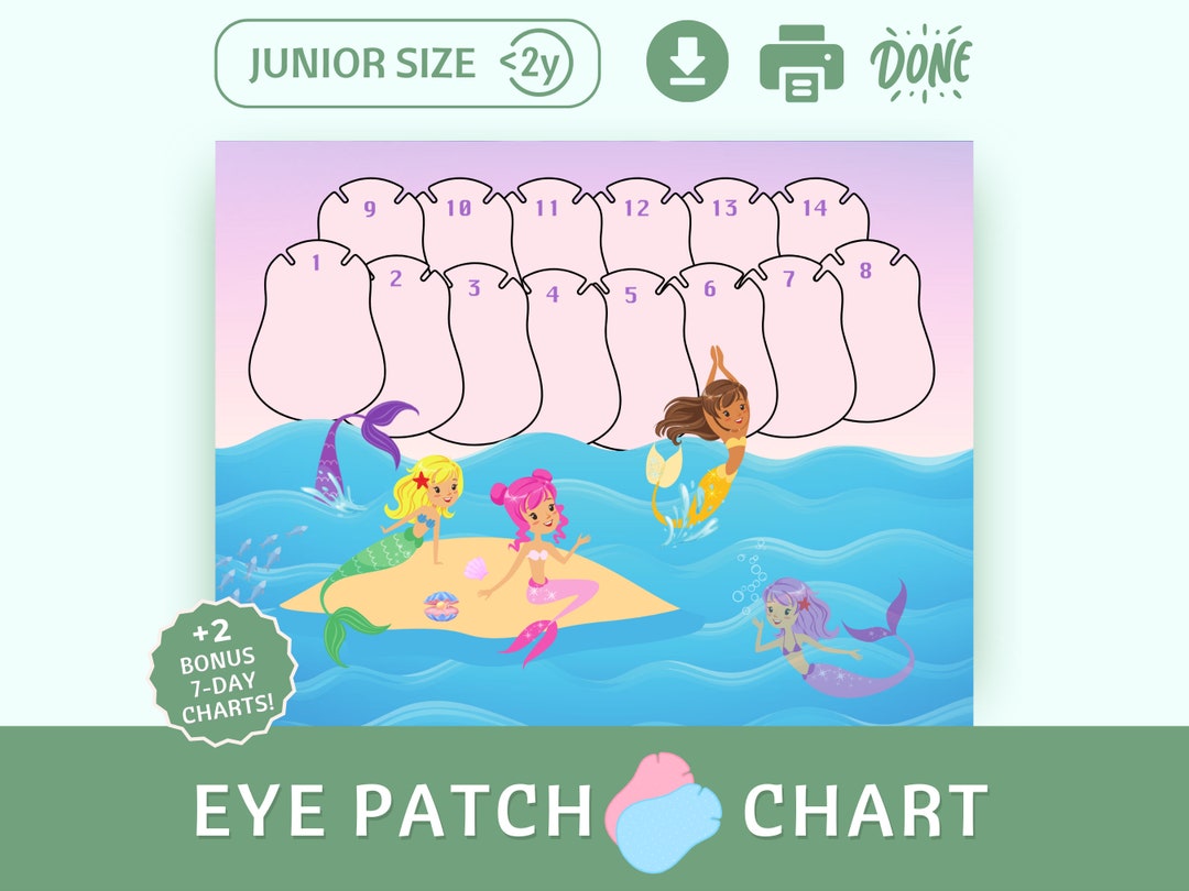 Eye Patch Reward Chart Eyepatch Poster Lazy Eye Amblyopia Poster Kids ...