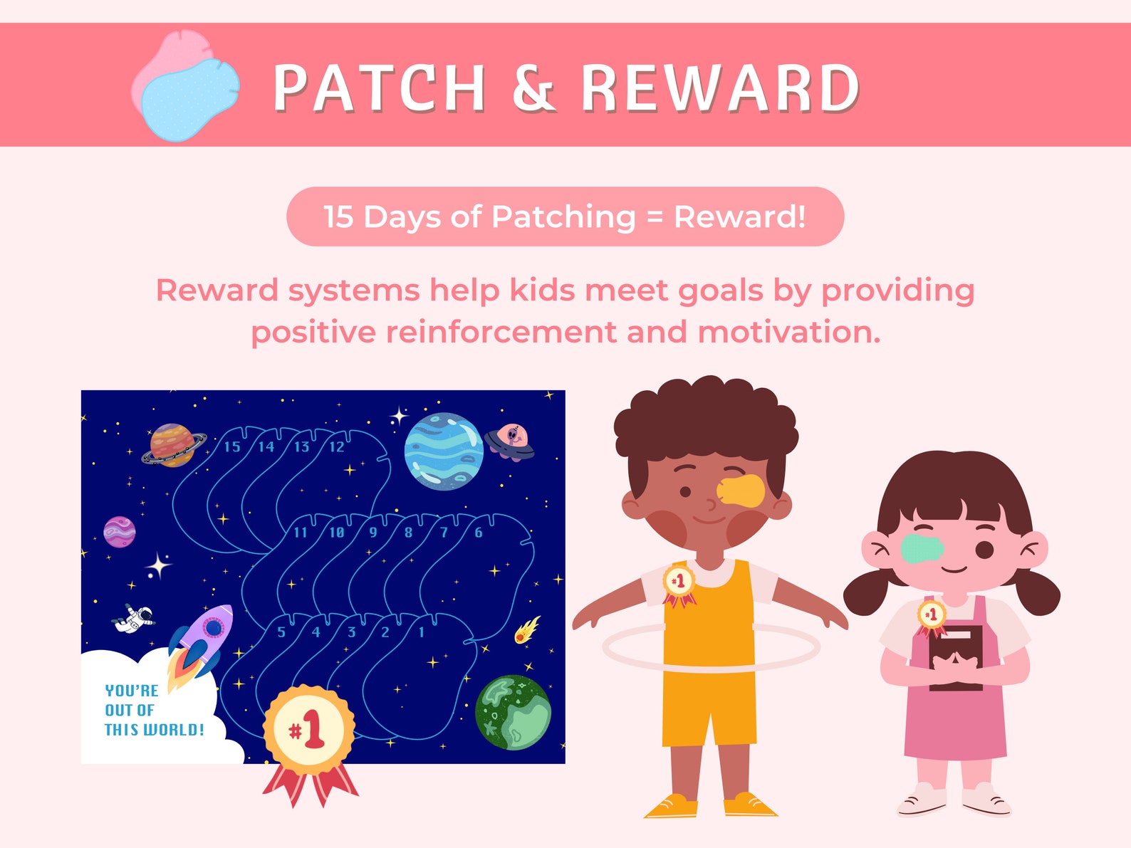 Eye Patch Reward Chart Eye Patch Chart Amblyopia Eye Patch Poster Kids ...