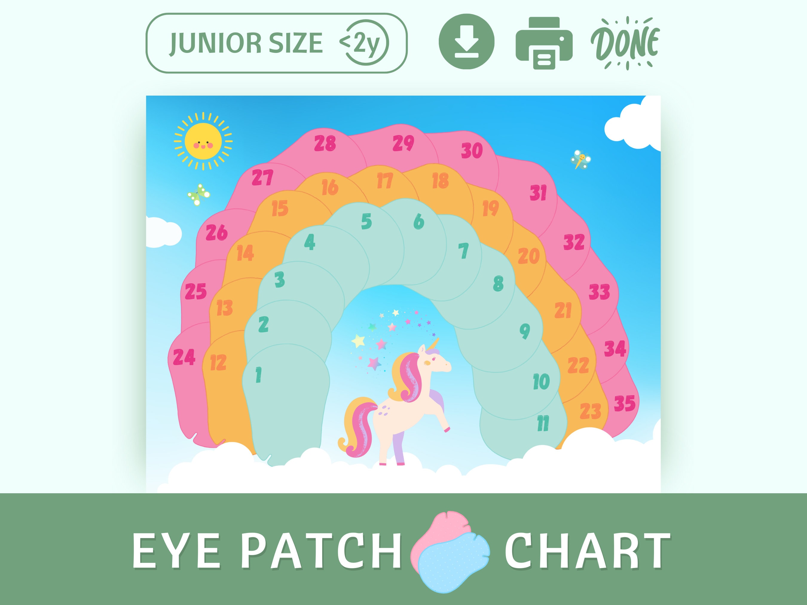 Eye Patch Amblyopia Reward Chart Kids Lazy Eye Patch Strabismus ...
