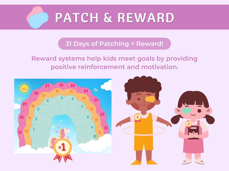 Eye Patch Amblyopia Reward Chart Kids Lazy Eye Patch Strabismus ...