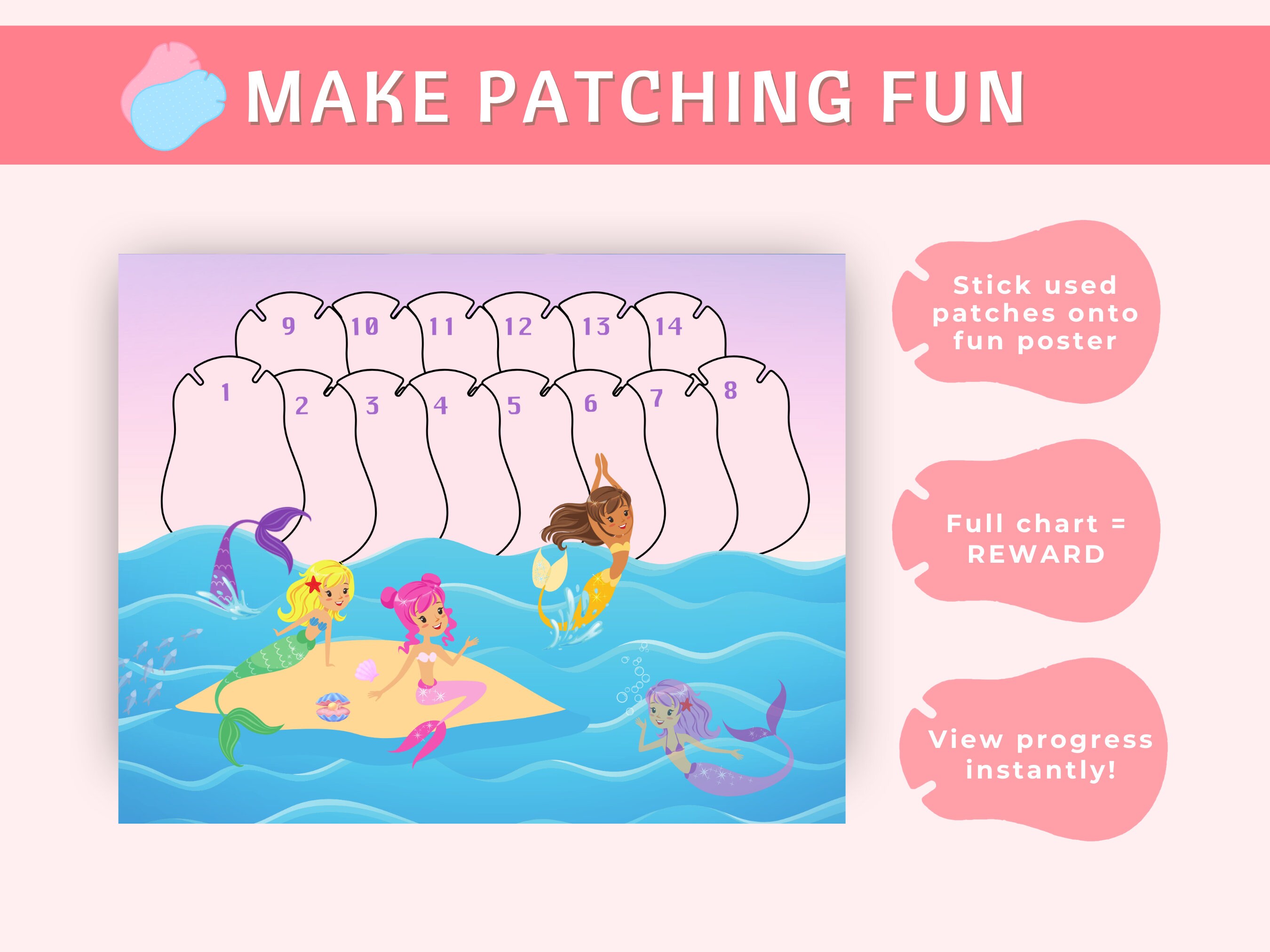 Eye Patch Reward Chart Eye Patch Chart Amblyopia Eye Patch Poster Kids ...