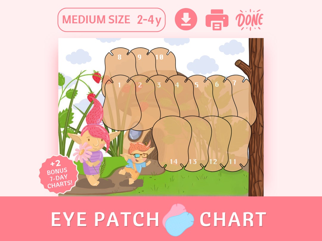 Eye Patch Reward Chart Eye Patch Chart Amblyopia Eye Patch Poster Kids ...