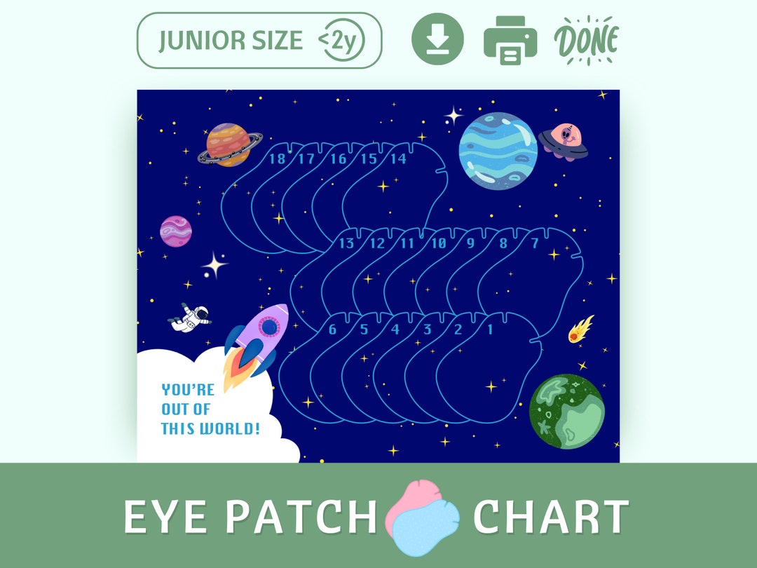 Eye Patch Reward Chart Eye Patch Chart Amblyopia Eye Patch Poster Kids ...