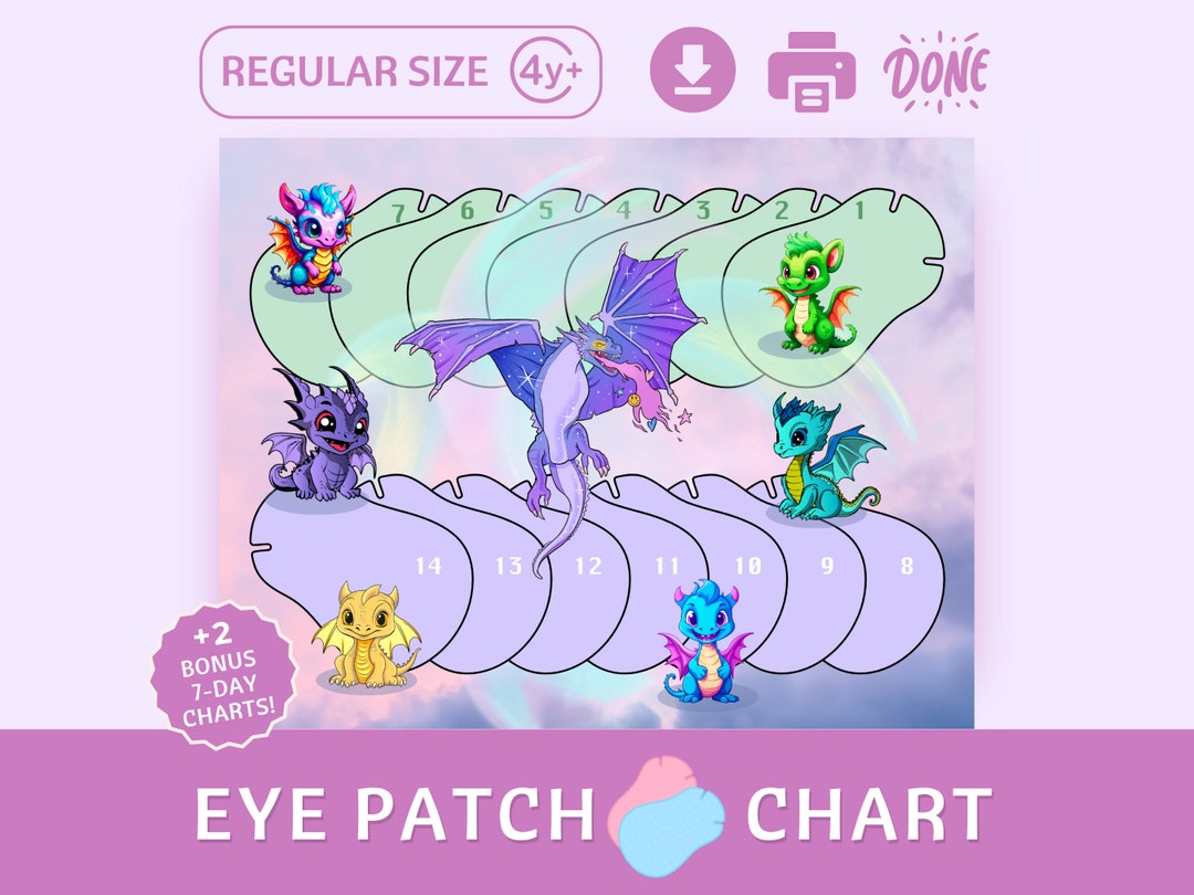 Eye Patch Amblyopia Reward Chart Kids Lazy Eye Patch Strabismus ...