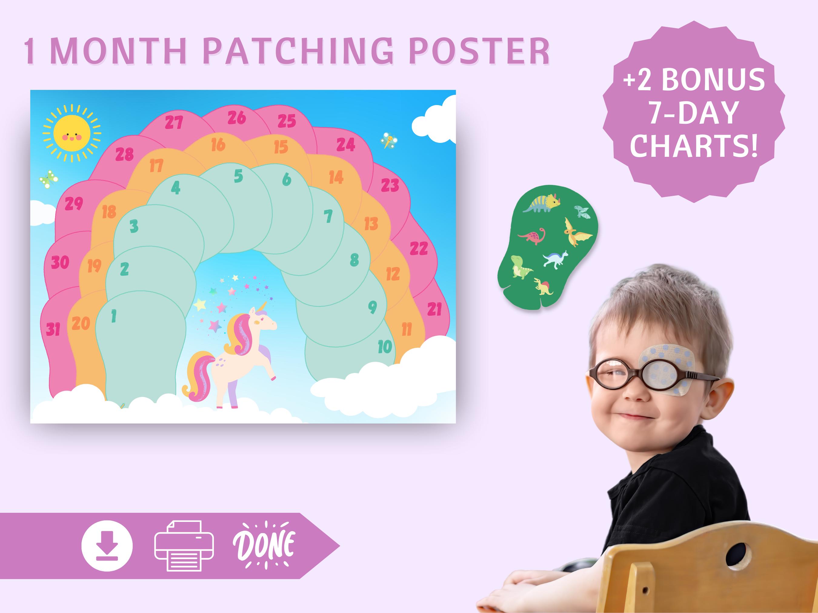 Eye Patch Amblyopia Reward Chart Kids Lazy Eye Patch Strabismus ...