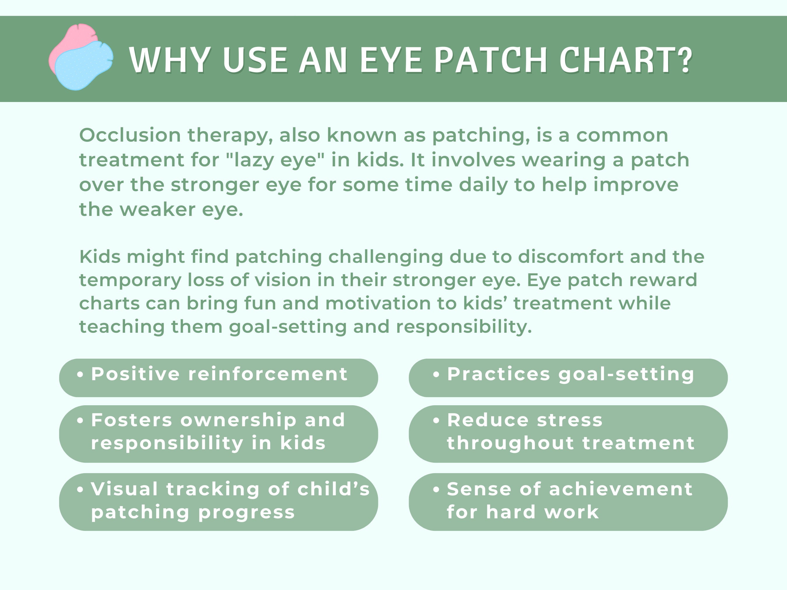 Kids' Eye Patch Reward Chart: Amblyopia Treatment, Printable (digital ...