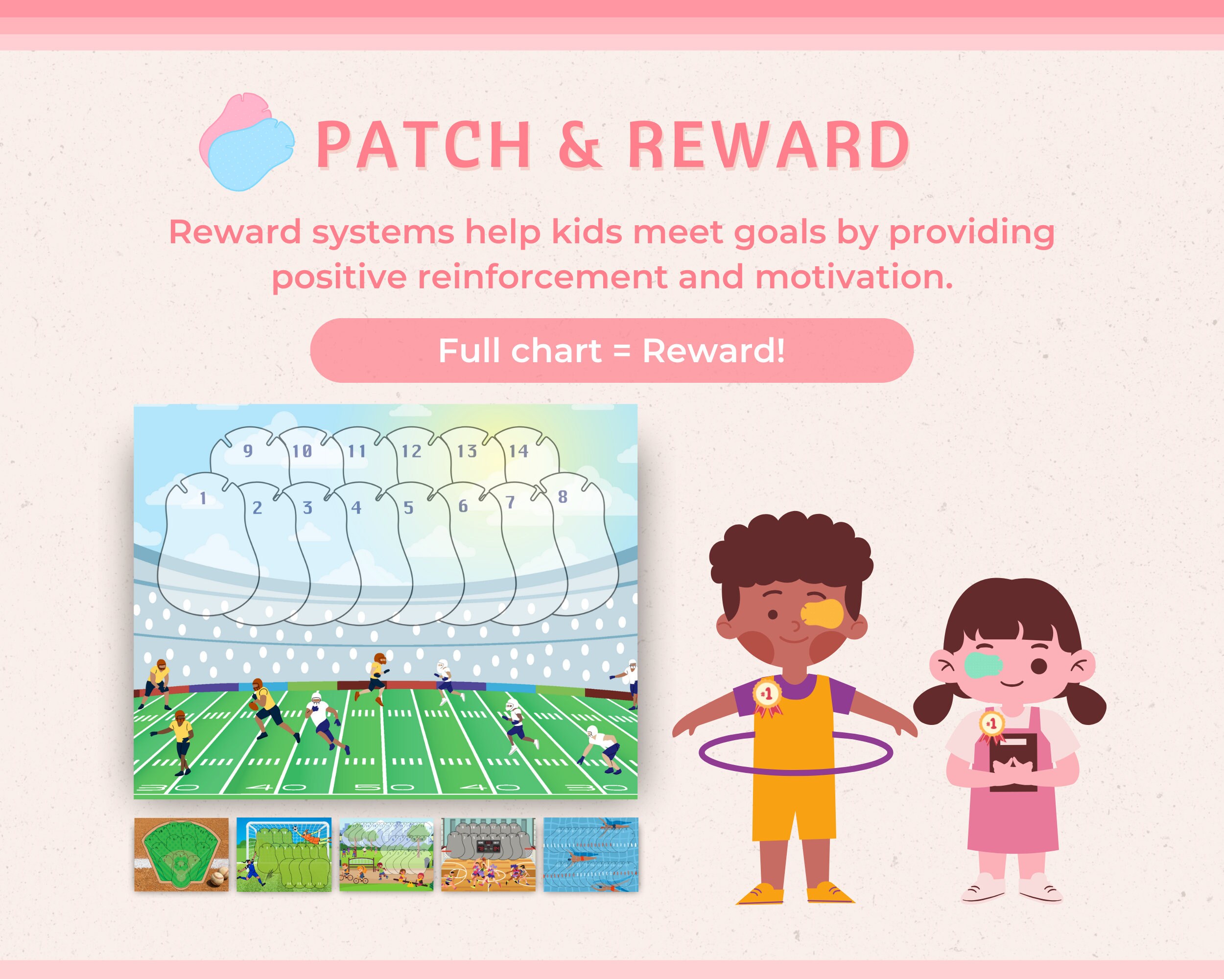 Lazy Eye Patch Reward Chart Amblyopia Treatment Poster Bundle 6-pack ...