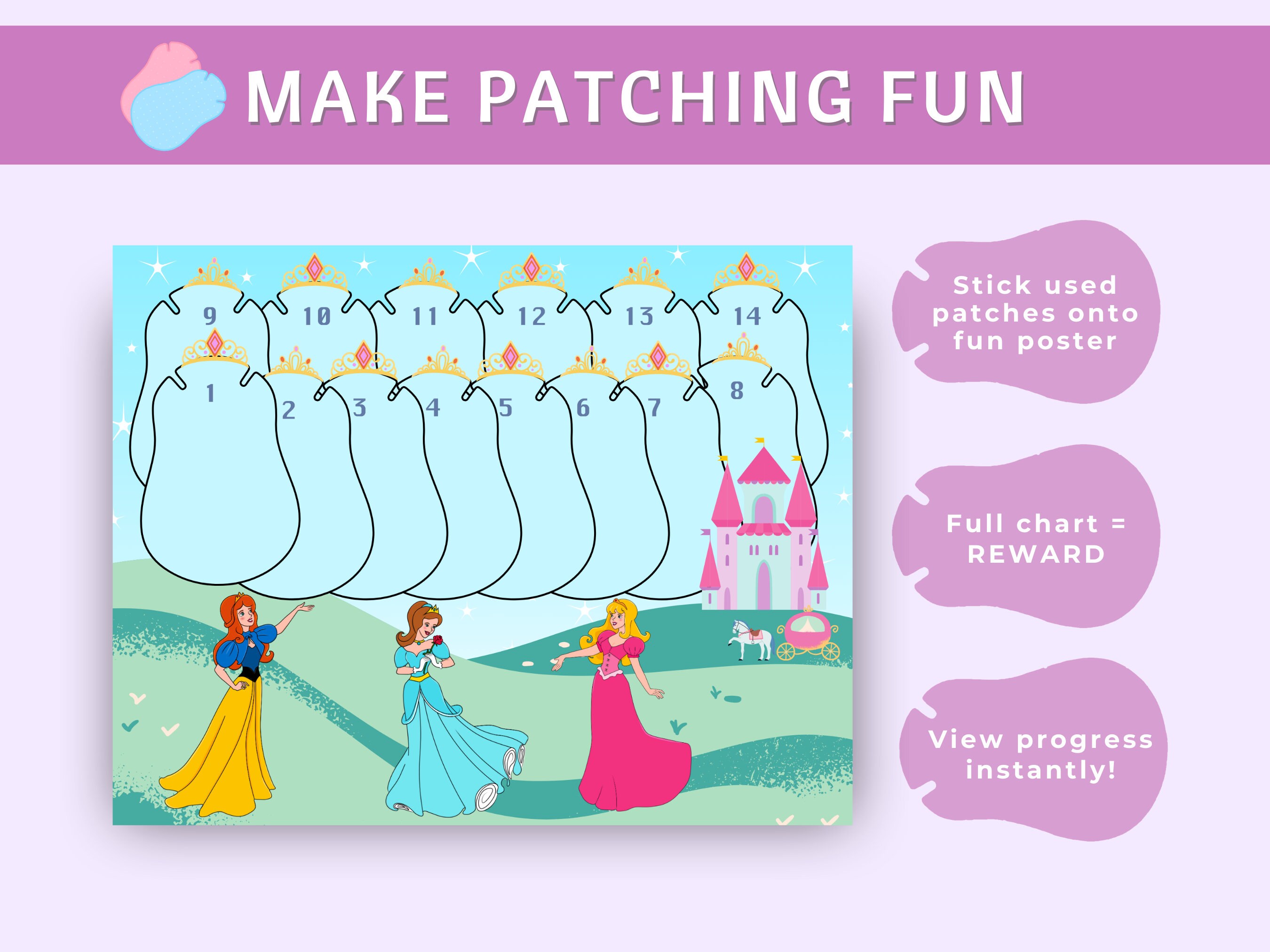 Eye Patch Amblyopia Reward Chart Kids Lazy Eye Patch Strabismus ...