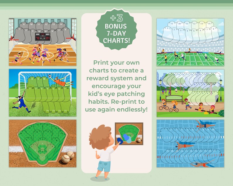 Eye Patch Reward Chart Kids Lazy Eye Patch BUNDLE 6-pack Strabismus ...