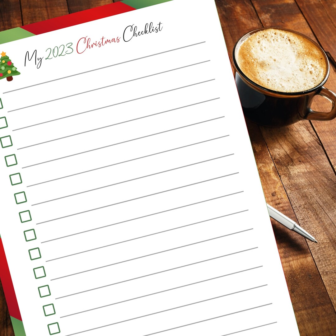 Christmas Check List Printable My Christmas List for Christmas - Etsy ...