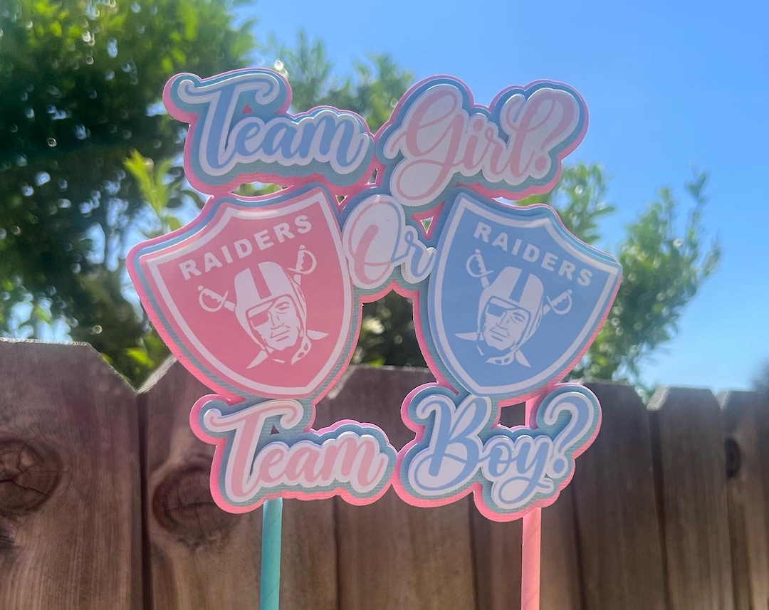 Raiders Cake Topper, Raiders Gender Reveal Cake Topper, Baby Shower ...