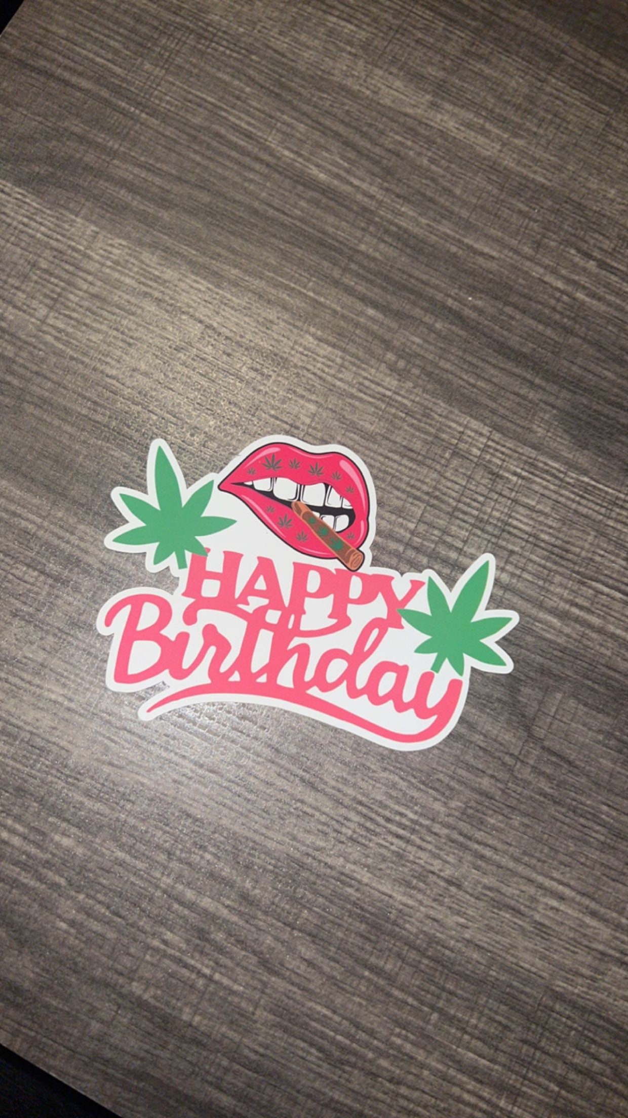Printable Pink Weed Marijuana Birthday Cake Toppe,r Cannabis Topper,420 ...