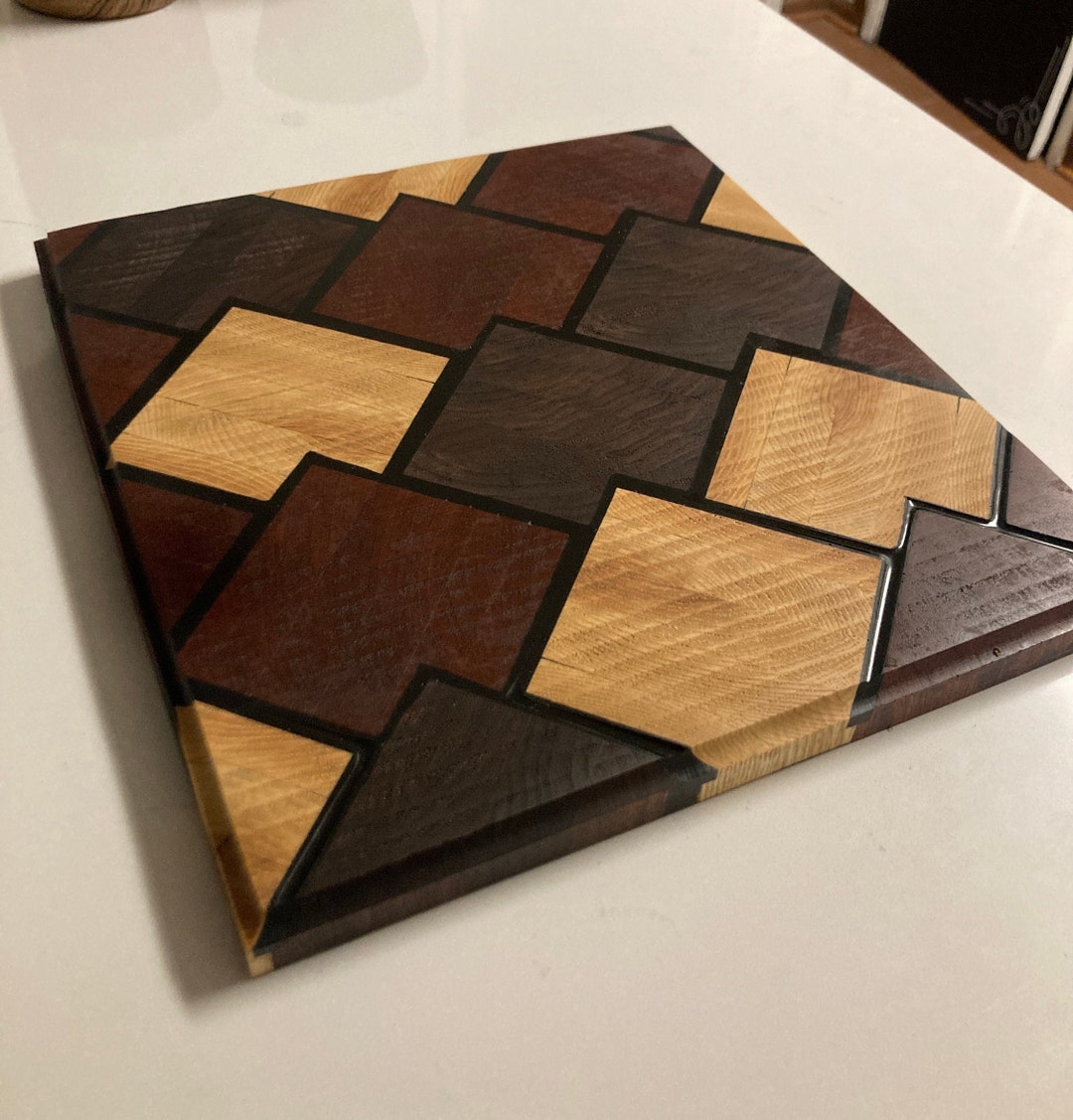 End Grain Cutting Board With Resin Inlay - Etsy