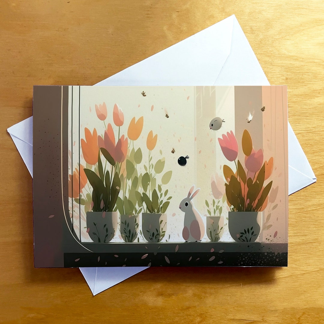 Blank Note Greeting Cards With Envelopes, Cute Beautiful Unique Design ...