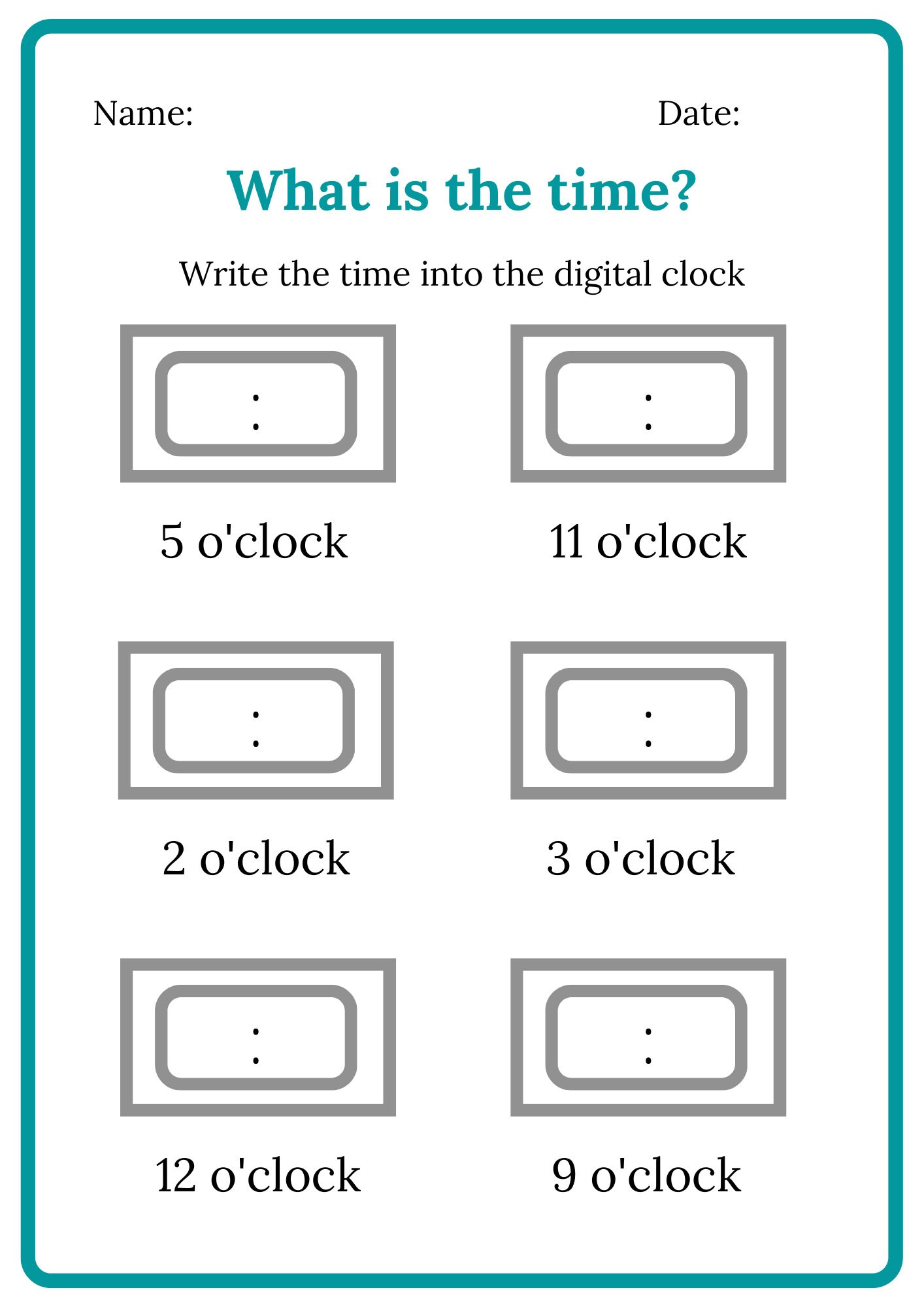 30 Printable Time Worksheets. Kindergarten-1st Grade-2nd Grade . - Etsy
