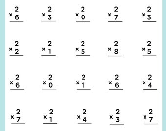 24 Printable Multiplying Practice Worksheets - Etsy