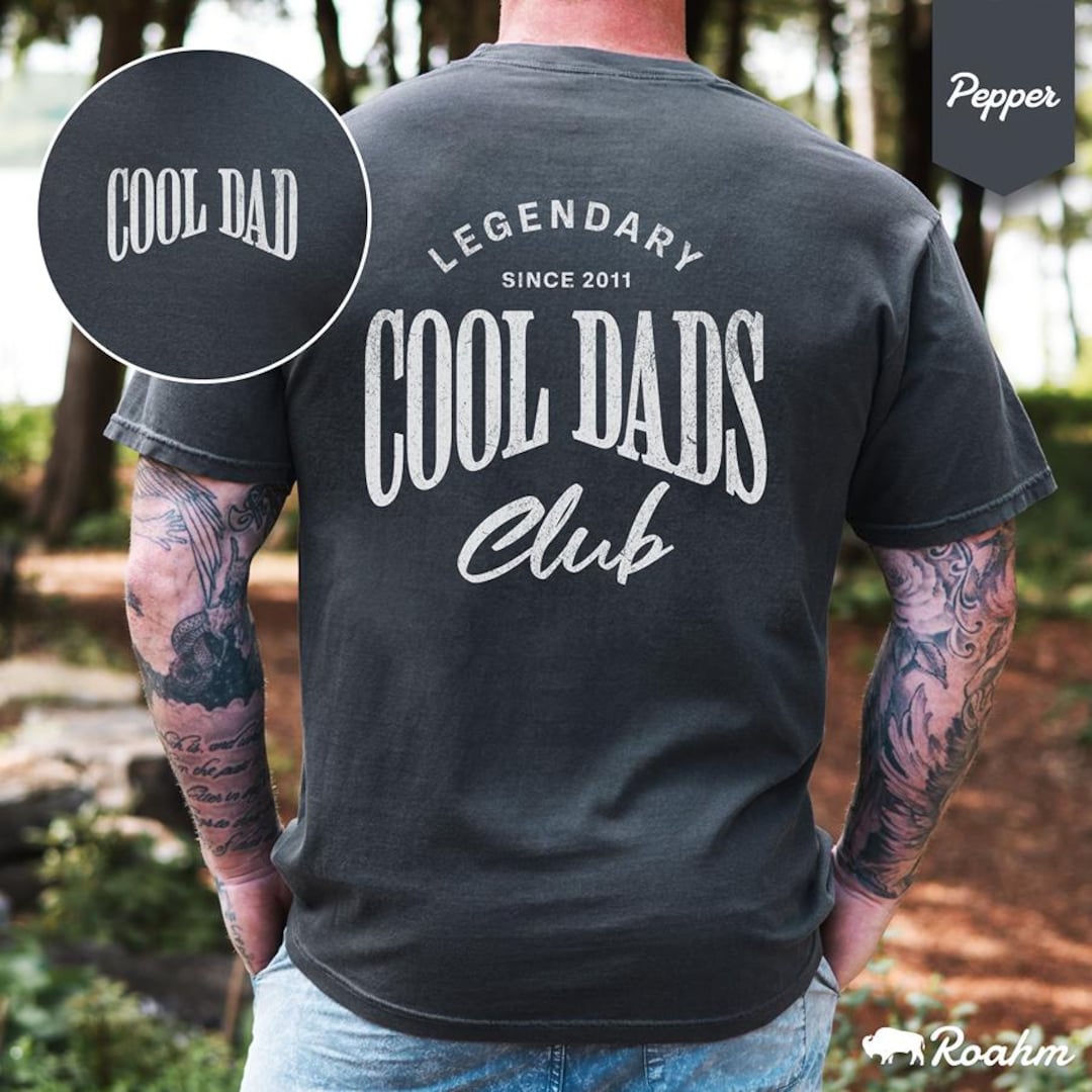Cool Dads Club T-shirt, Front and Back Printed, Dad Shirt, Father's Day ...