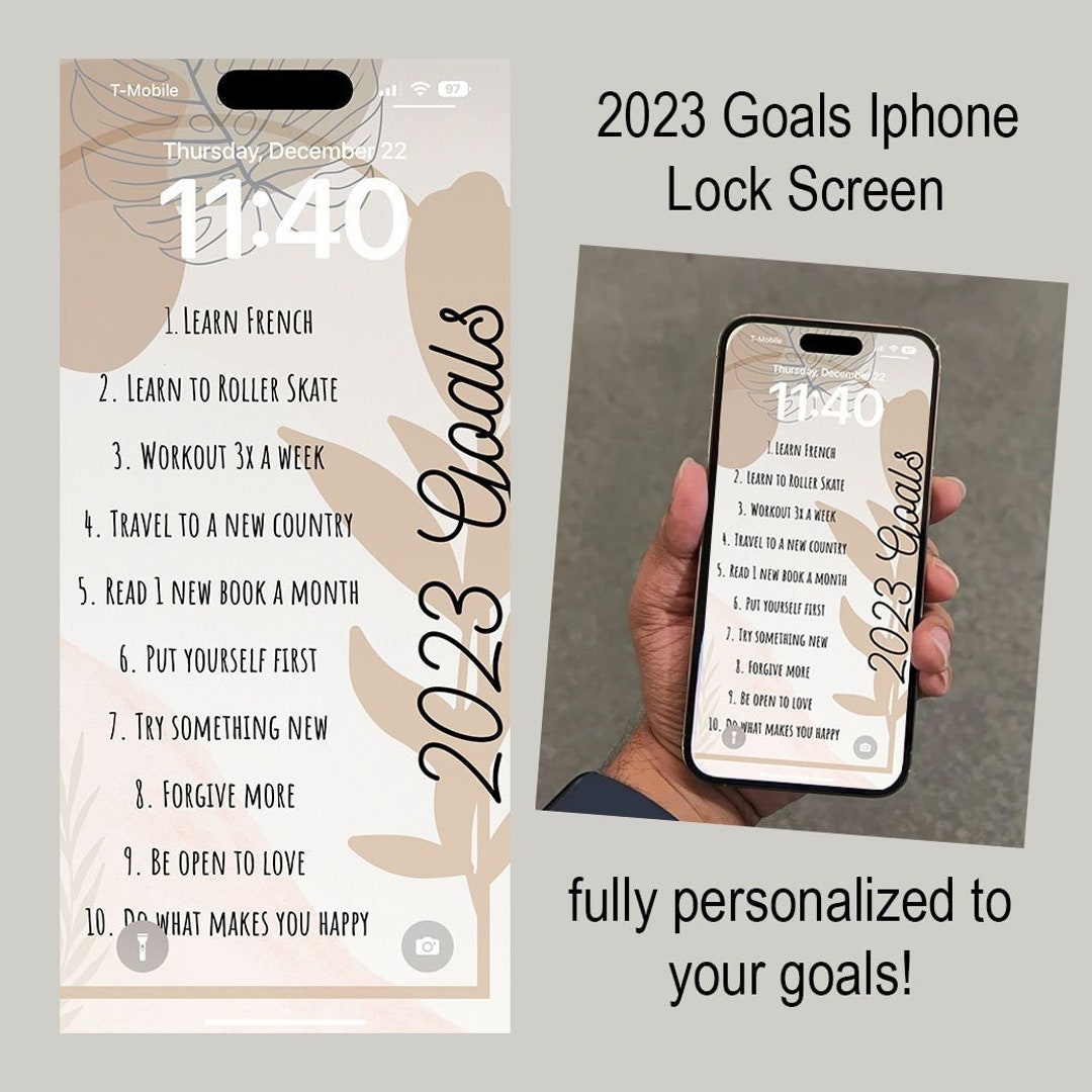 Minimalist Goals Screensaver for iPhone - Etsy