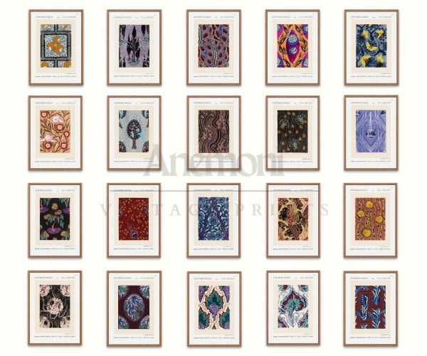 EA SEGUY Gallery Wall Set | Botanical Print | Art Deco Prints | Art ...