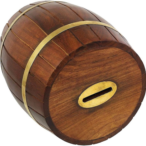 Wooden Barrel Bank - Etsy