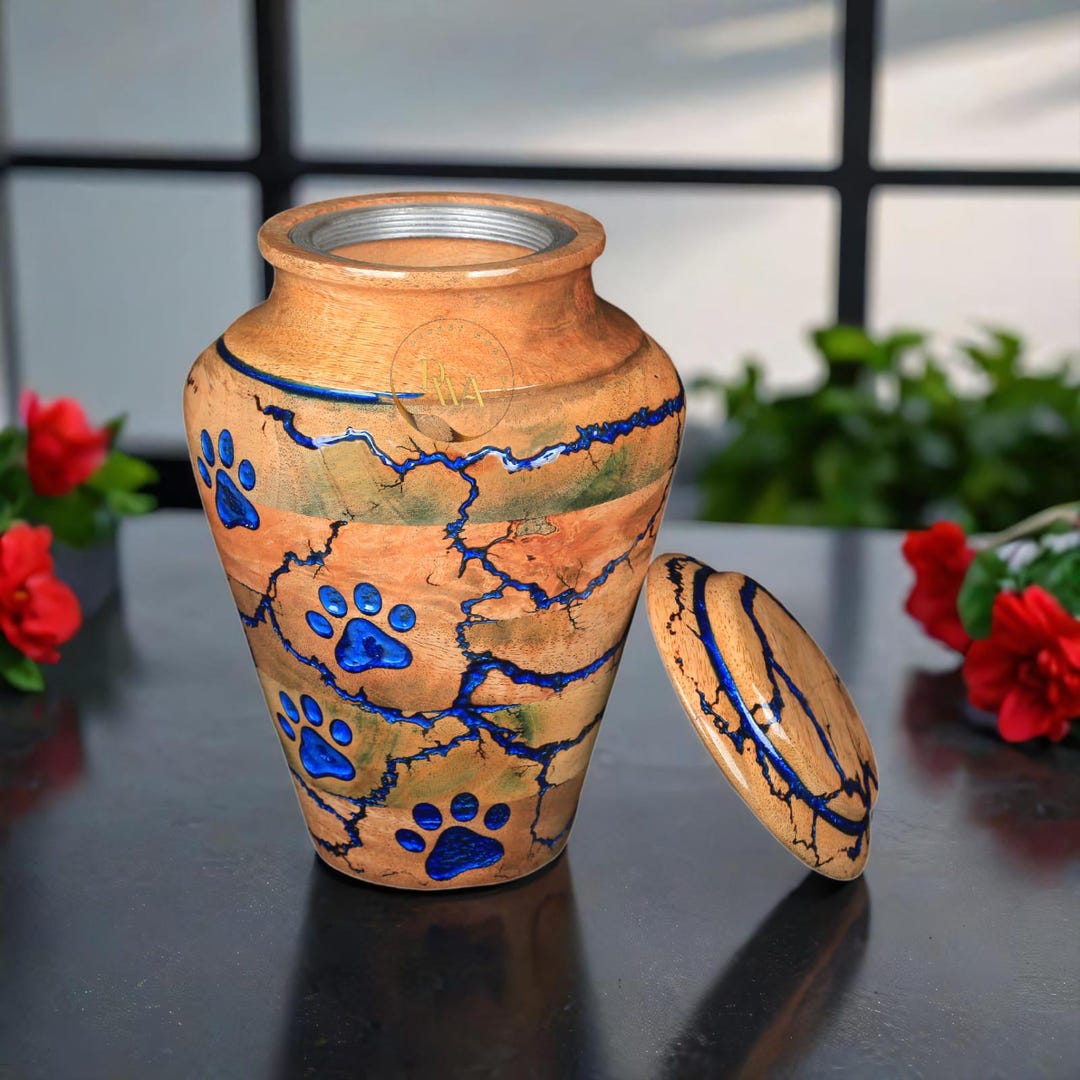 Personalized Urn for Dogs and Cats Wooden Cremation Urn Box, Pets ...