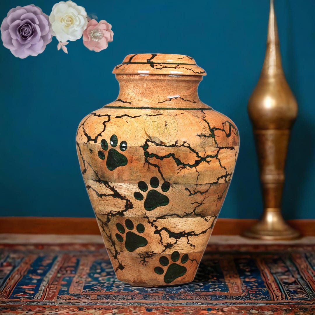 Handmade Wooden Dog Cremation Urn: Lightning Dogs- Cats Ashes Urn - Etsy