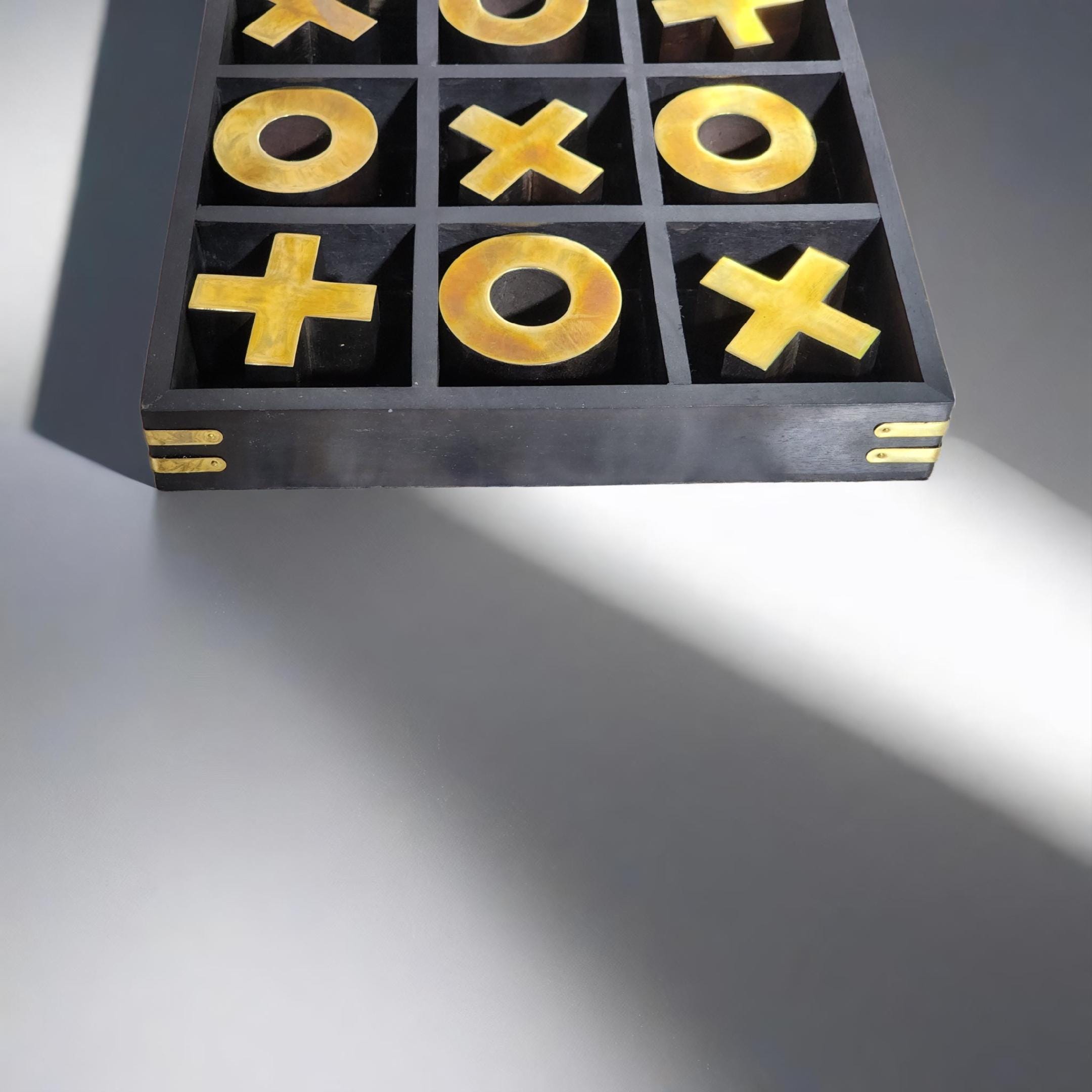 Handmade Wooden Tic Tac Toe Game – Table Top Board Game for Kids and ...