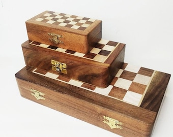 RARE 1950 Hand Carved Chess Antique Chess in Original Box - Etsy