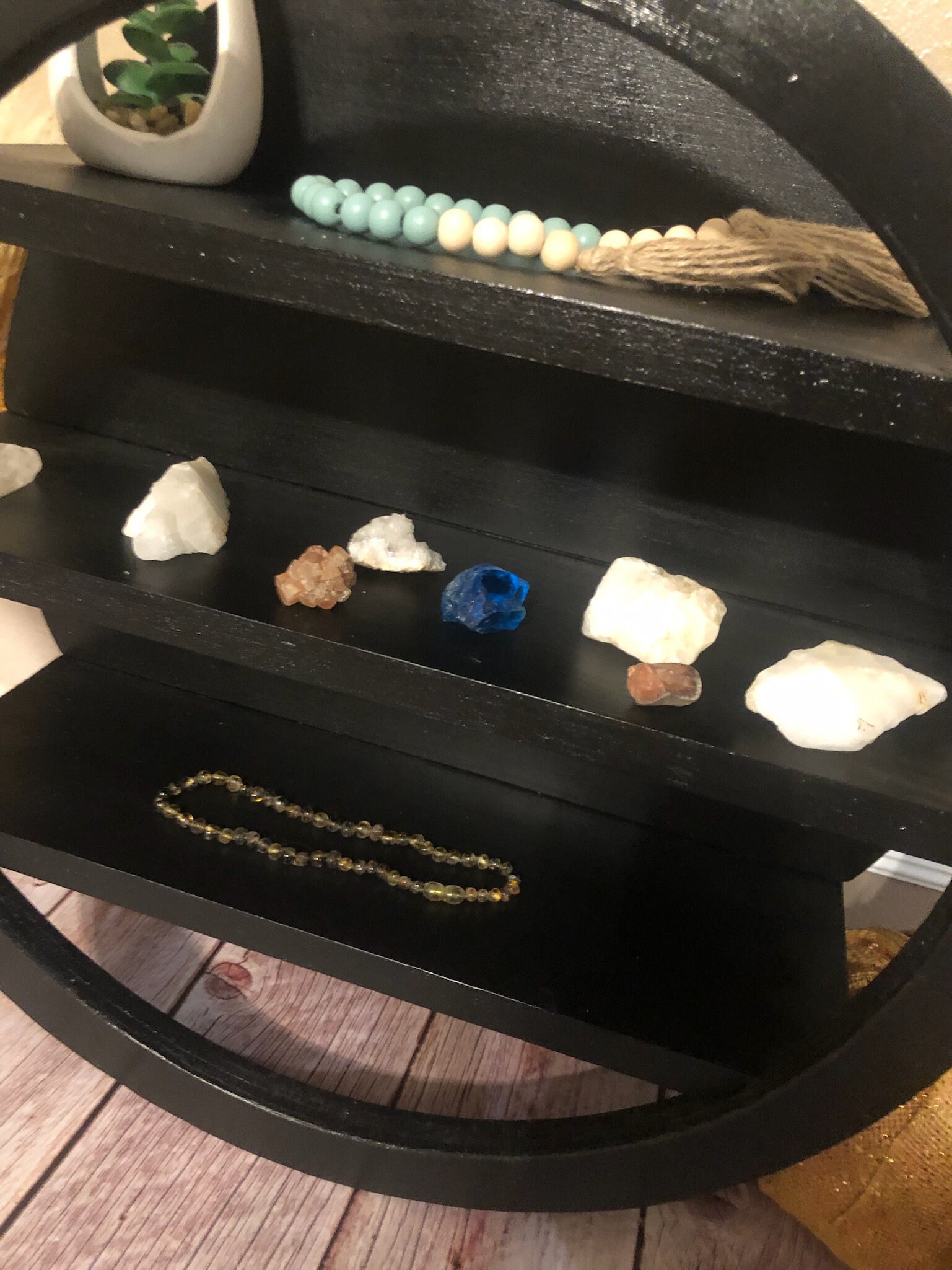 Wooden Crescent Moon Shelf Black Shelf Goth Shelf Spooky Halloween ...