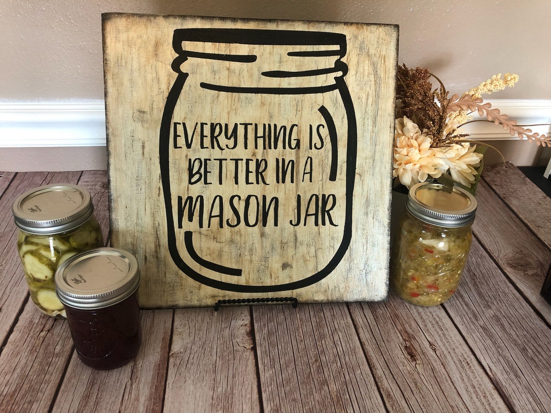 Mason Jar Kitchen Sign Canning Sign | Rustic Sign | Country Living ...