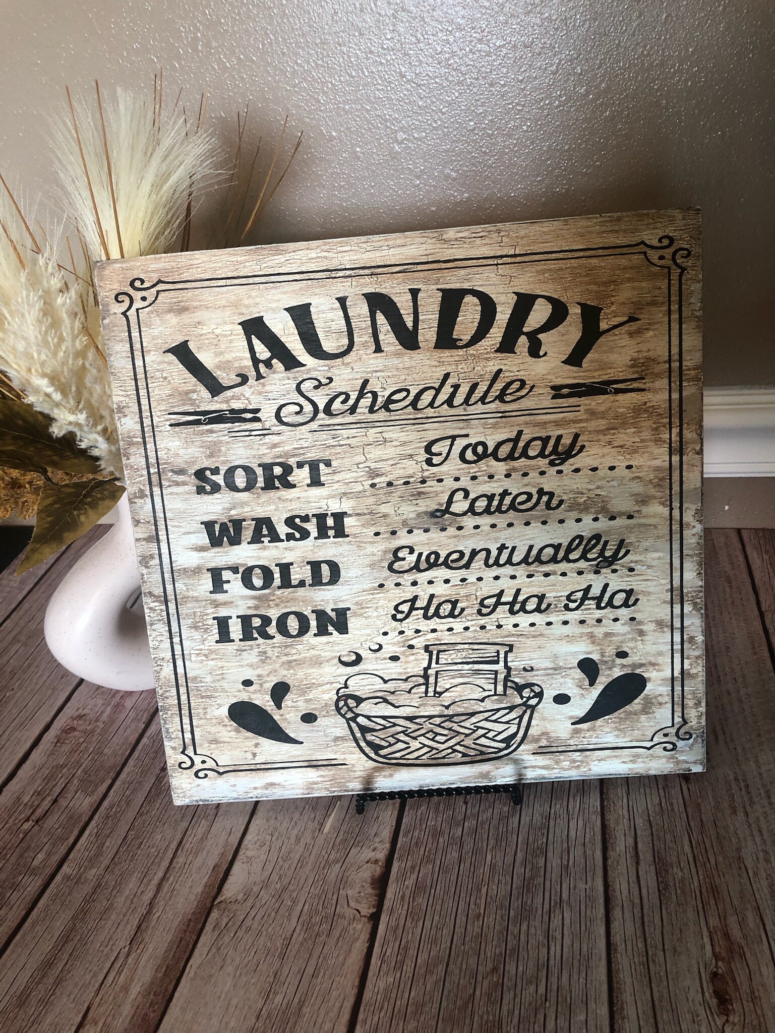 Laundry Room Sign Wash Dry Fold | Sort Wash Fold Iron | Rustic Sign ...