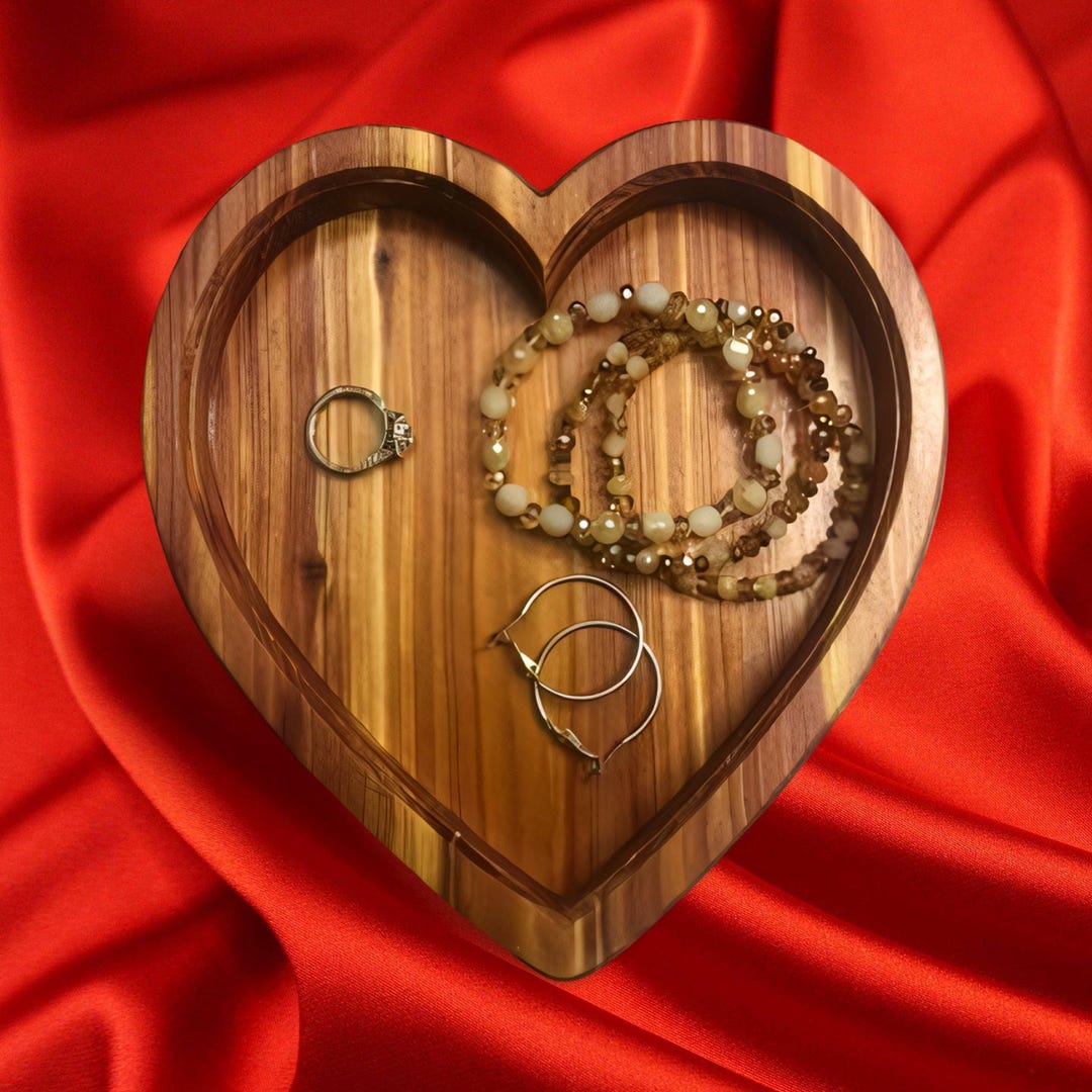 Cedar Heart Tray, Handmade Jewelry Organizer, Valentine's Gift - Etsy
