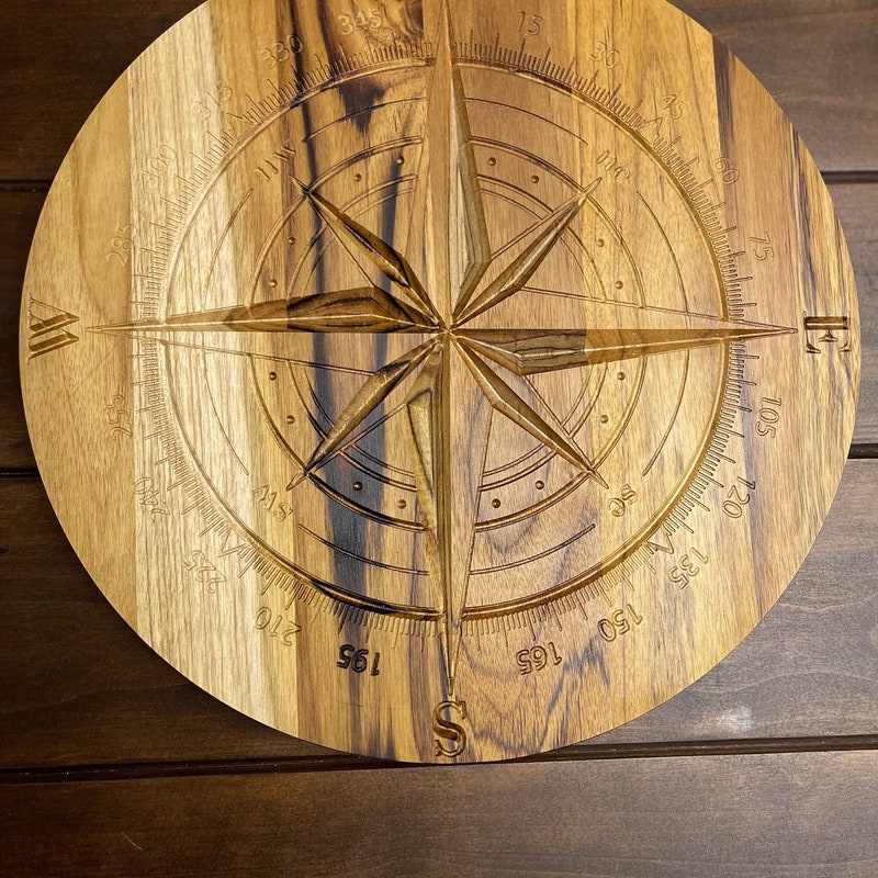 Wooden Compass Wall Art - Etsy