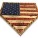 Handcrafted Wooden Home Plate American Flag – Rustic Baseball Decor ...