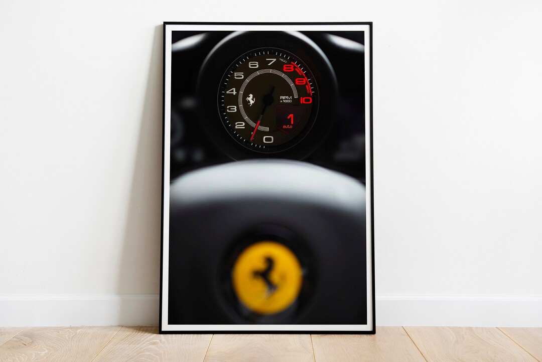 Scuderia Ferrari 488 GTB Dashboard Poster | Wall Art Print - Etsy