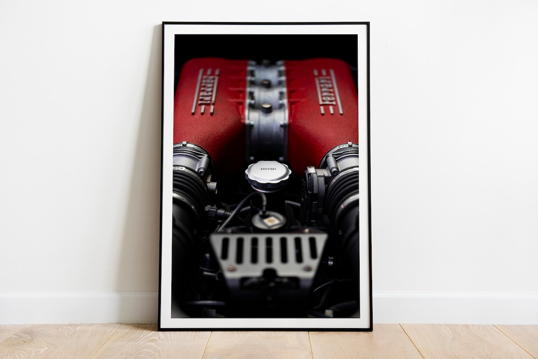 Scuderia Ferrari 458 Italia Engine Poster | Wall Art Print - Etsy