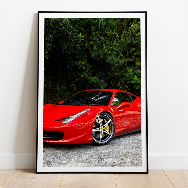 458 Ferrari Poster - Etsy