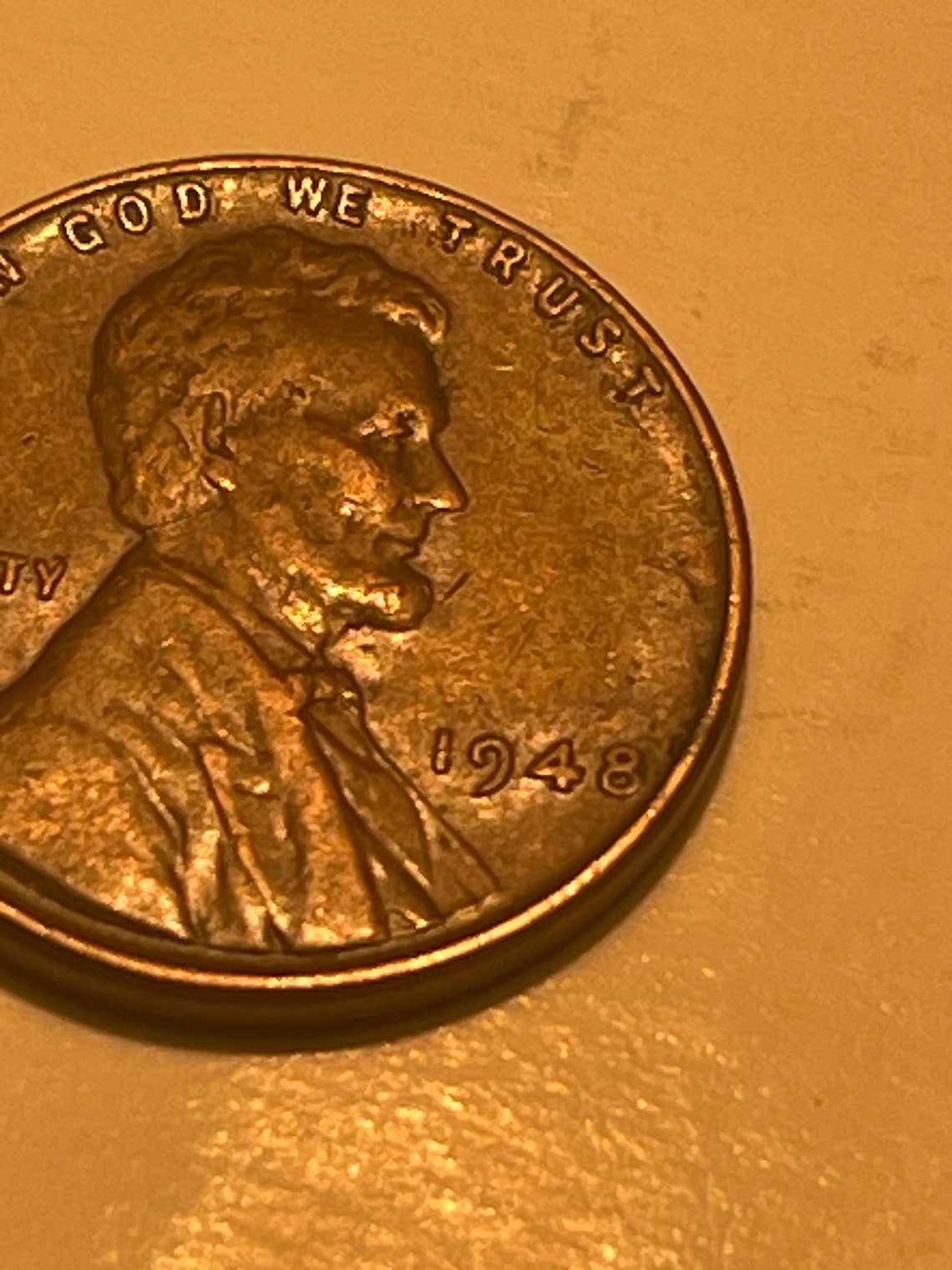 1948 USA Wheat Penny With No Mint Mark Error and in Very Very Fine ...