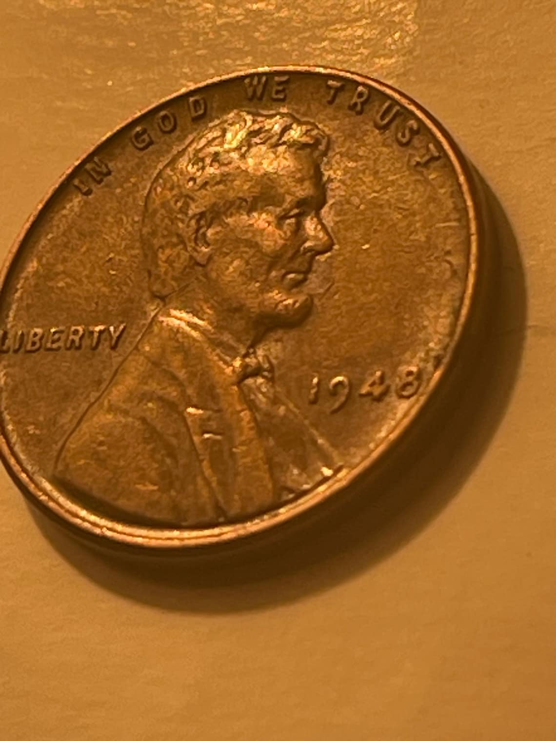 1948 USA Wheat Penny With No Mint Mark Error and in Very Very Fine ...